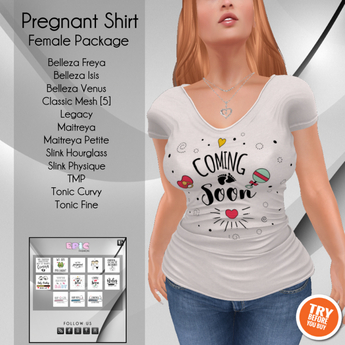 Second Life Marketplace - [EPIC] Pregnant Shirt [F] (ADD ME)